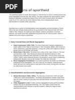 Segregation Policies in Early Apartheid | PDF | Apartheid | South Africa