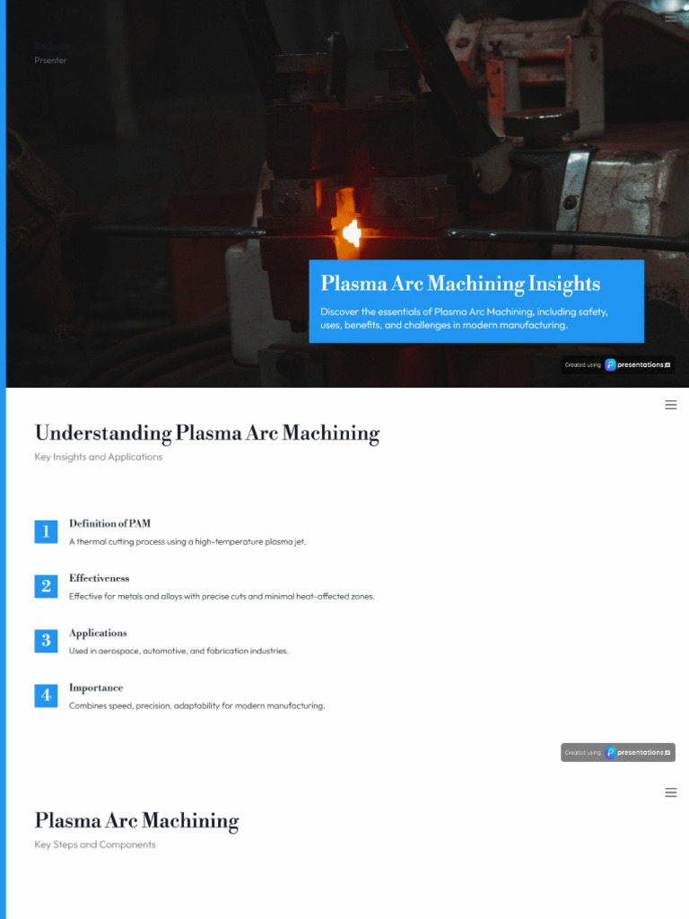 Plasma Arc Machining Analysis | PDF