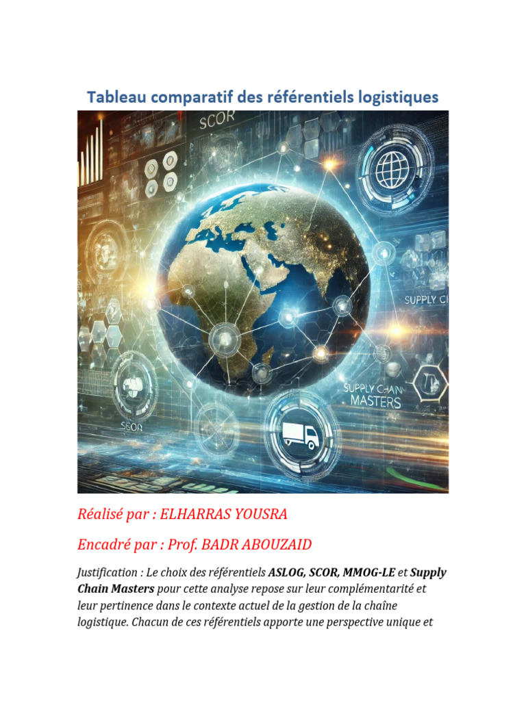 Comparatif des référentiels logistiques | PDF | Logistique | Gestion de ...