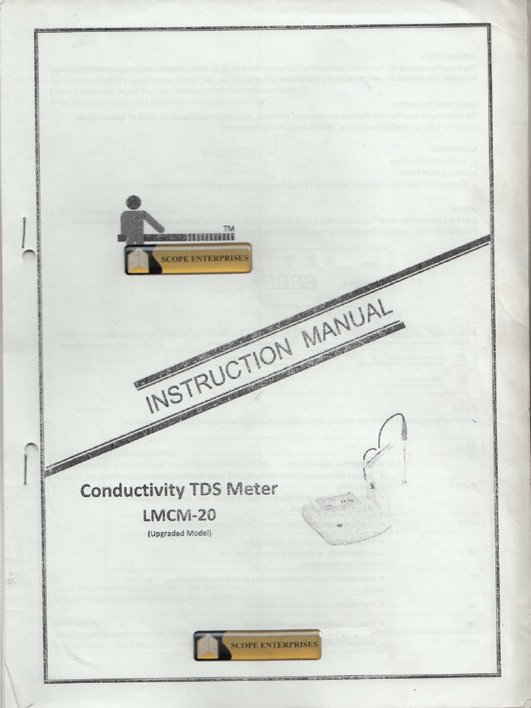 Benchtop Conductivity Meter Guide | PDF | Calibration | Electrical ...