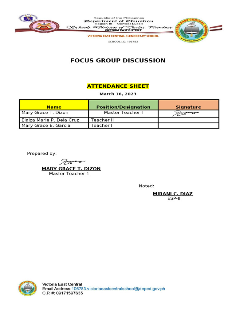 FGD - Attendance | PDF