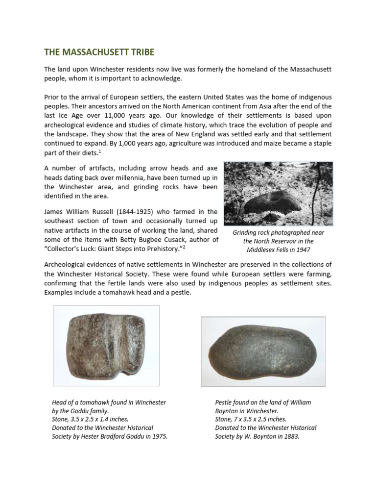 THE MASSACHUSETT TRIBE | PDF | Indigenous Peoples Of North America