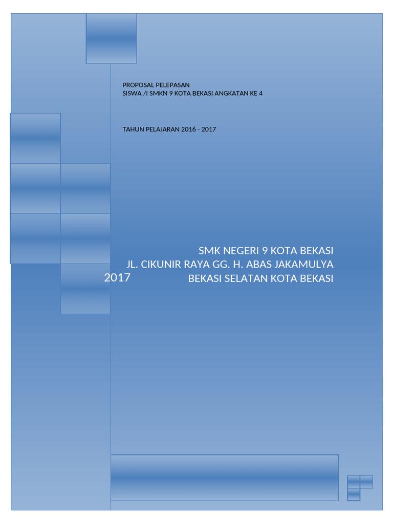 Proposal Pelepasan Siswa SMKN 9 Bekasi | PDF