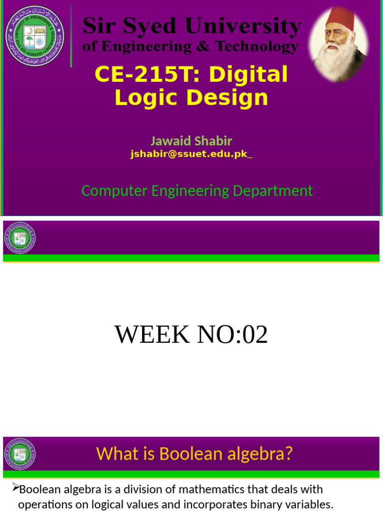 DLD_Week#2 | PDF | Logic Gate | Boolean Algebra