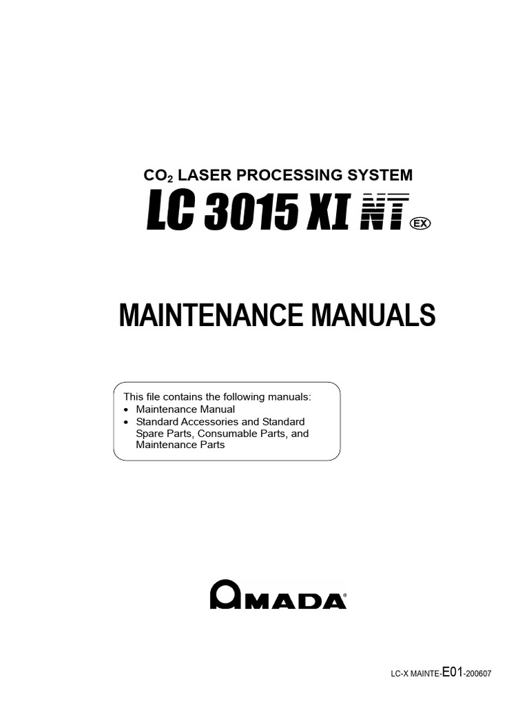 LC3015XI NT Operation Manual Overview | PDF | Laser | Switch