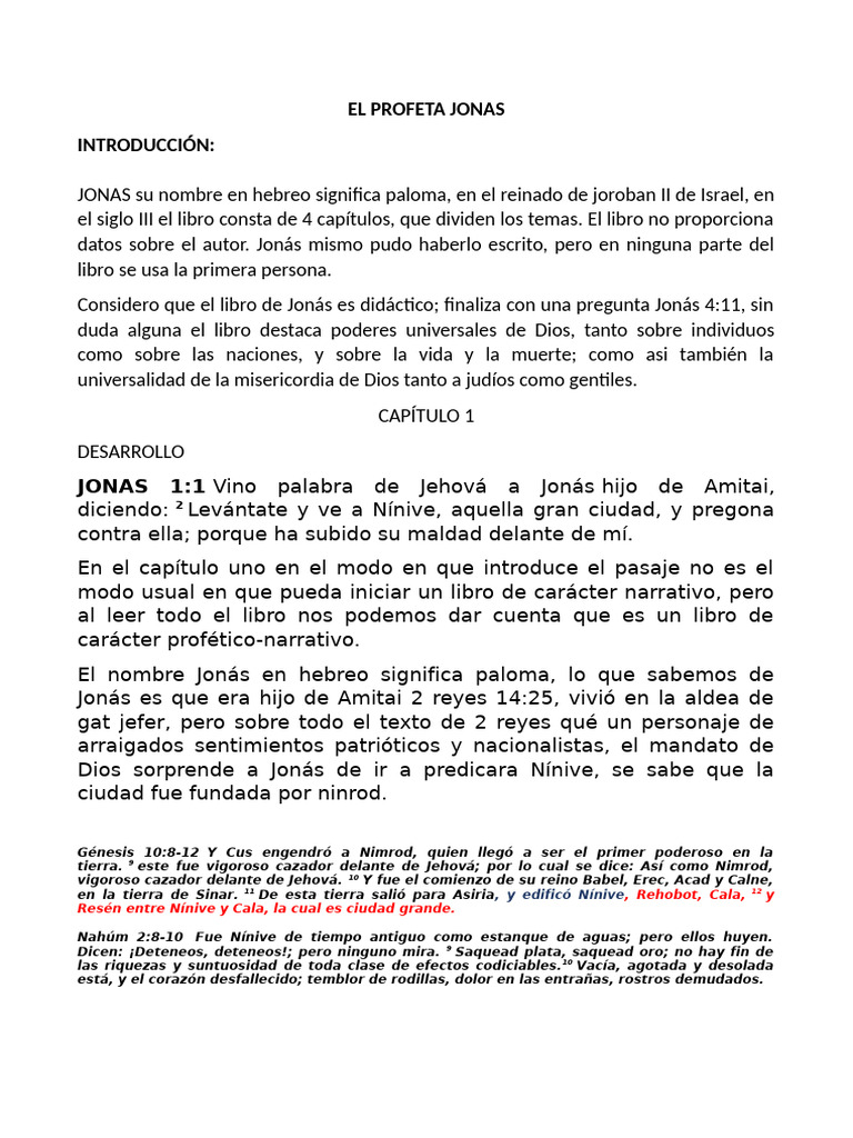 El-Profeta-Jonas-Introduccion 2 | PDF | Jonás | Contenido bíblico
