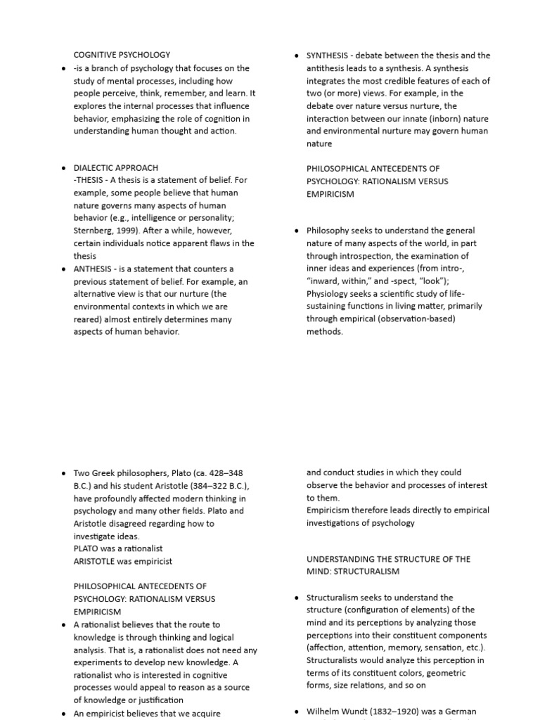 COGNITIVE PSYCHOLOGY | PDF | Behaviorism | Intelligence