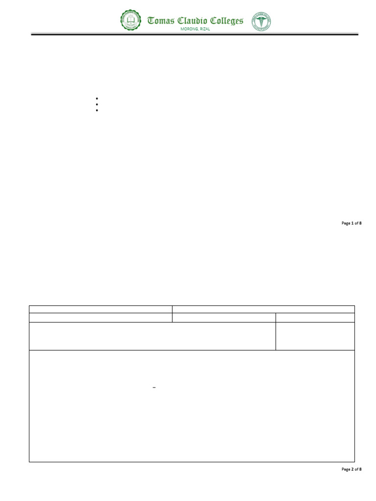 NCM 101 Ha Syllabus 2024 1 | PDF | Nursing | Evidence Based Medicine