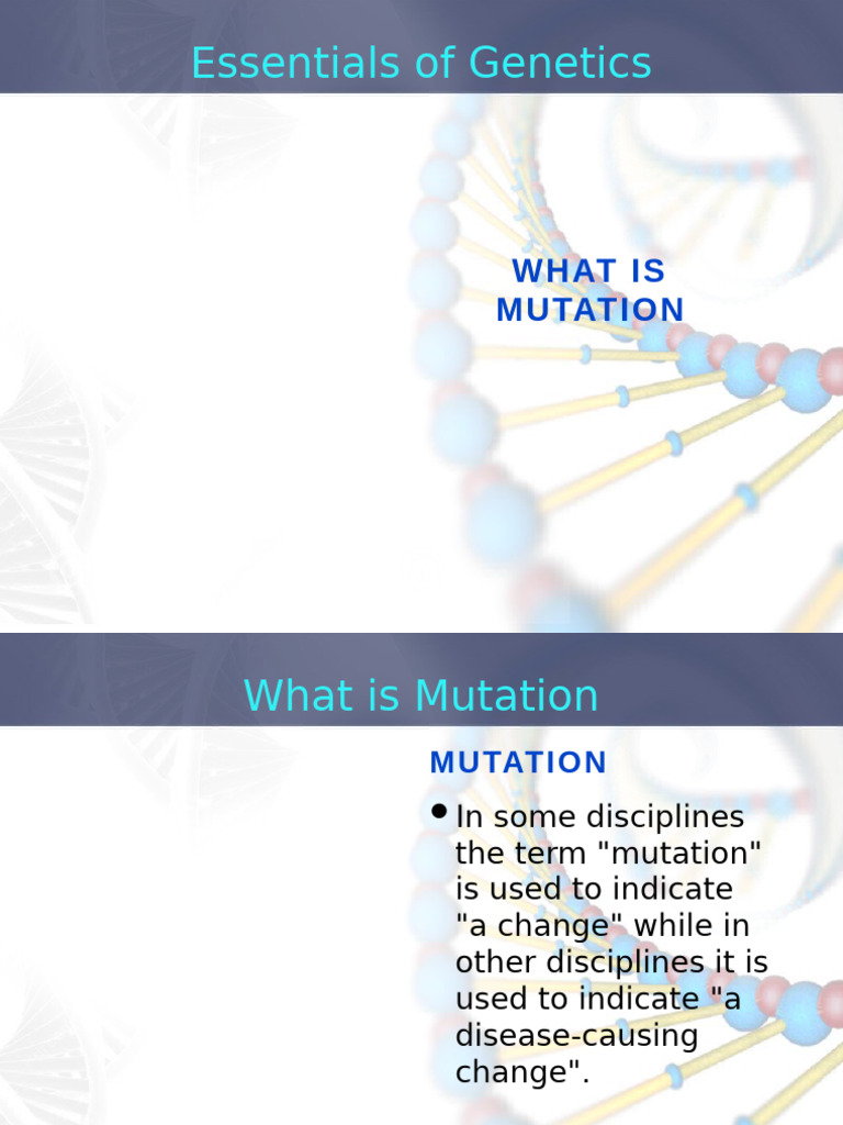 Lesson 122 - What Is Mutation | PDF