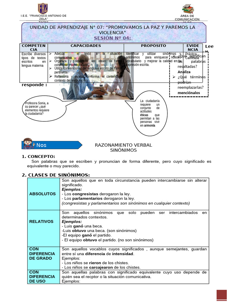 Sinónimos y Antónimos en Contexto | PDF | Palabra | Léxico