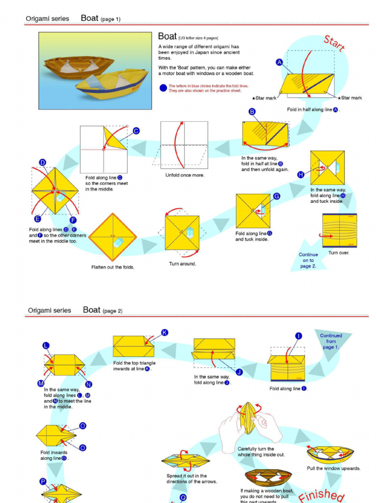 Paper Folding Art Activity - Boat | PDF