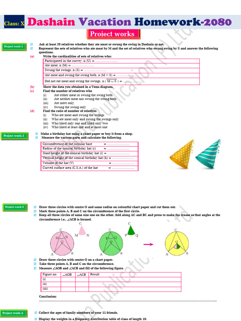 Dashain Vacation Homework 2080 20231016070714 | PDF | Area | Compound Interest