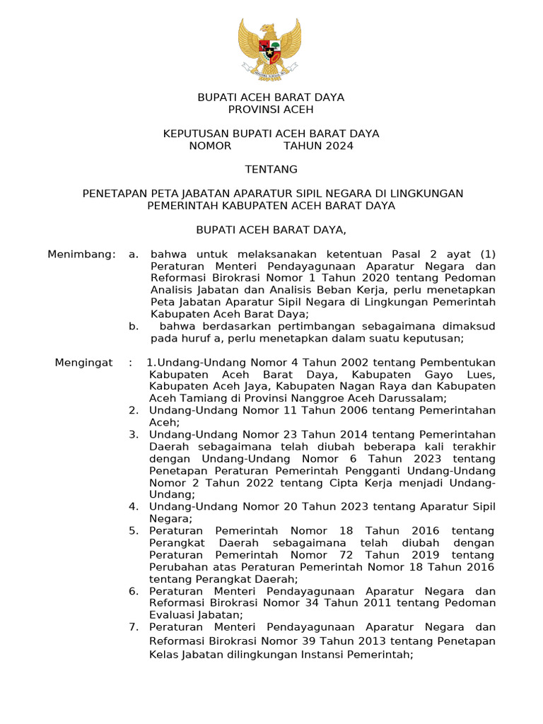 SK Peta Jabatan Terbaru 2024 | PDF