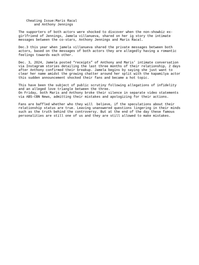 Cheating Issue | PDF