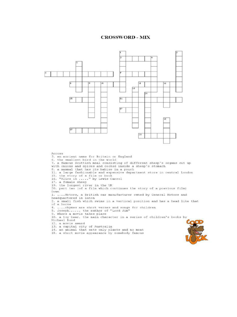 Crossword One | PDF