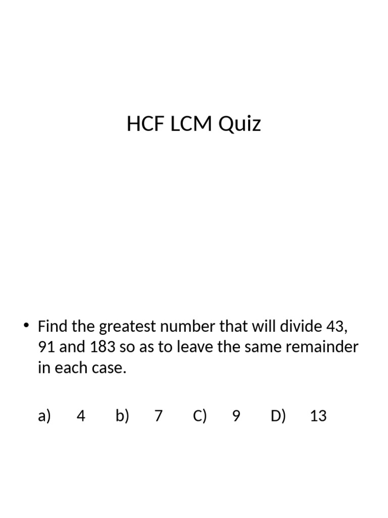 G5 HCF LCM | PDF