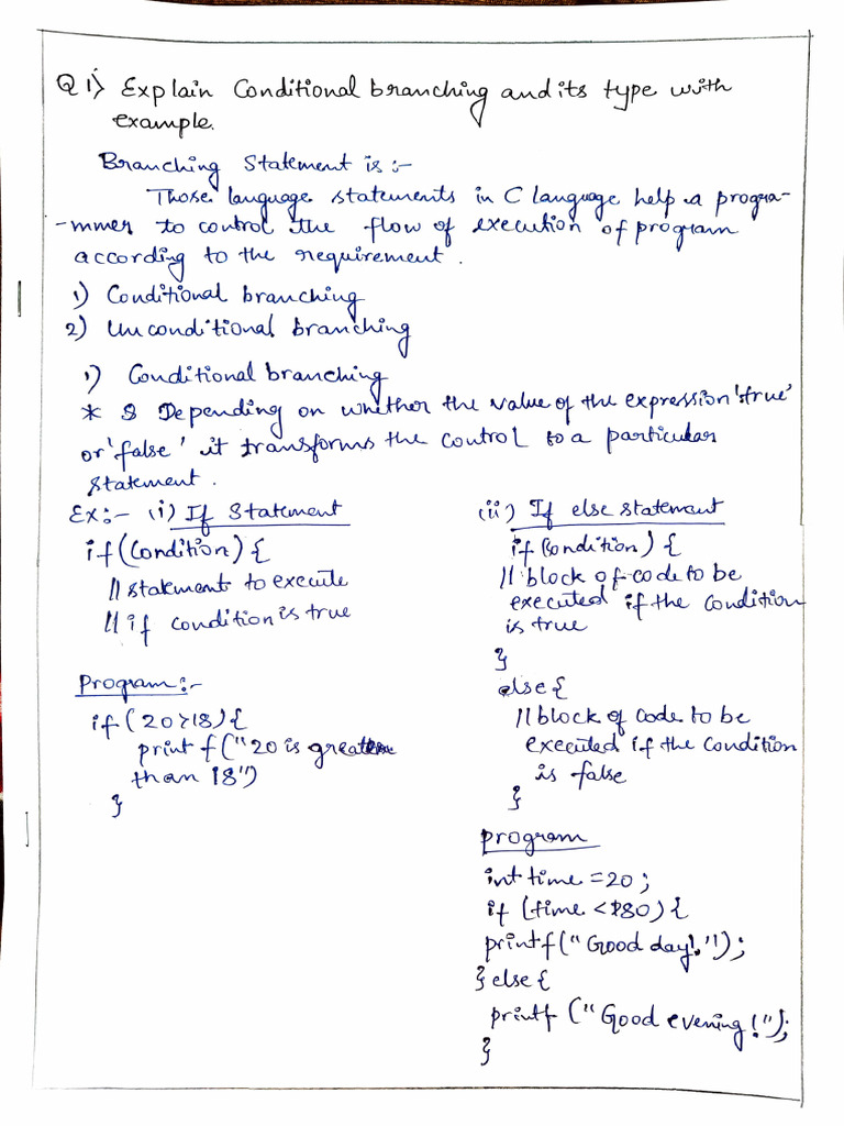 Conditional Branching in C Programming | PDF