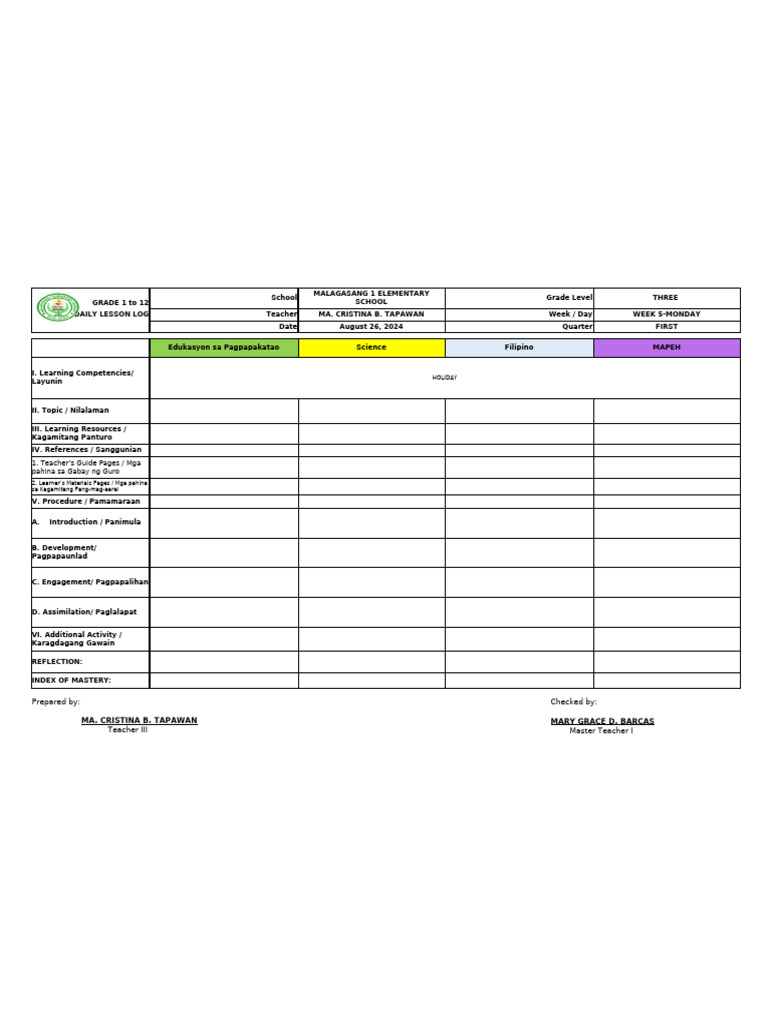 Quarter 1 Week 5 | PDF