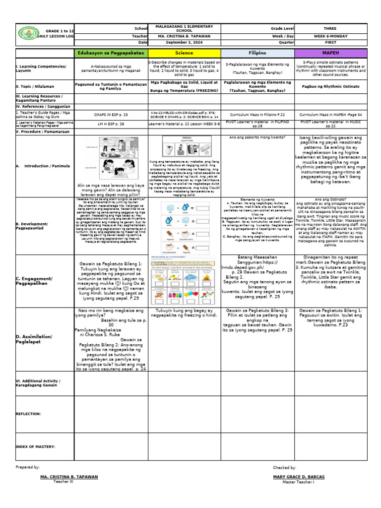 Quarter 1 Week 6 | PDF