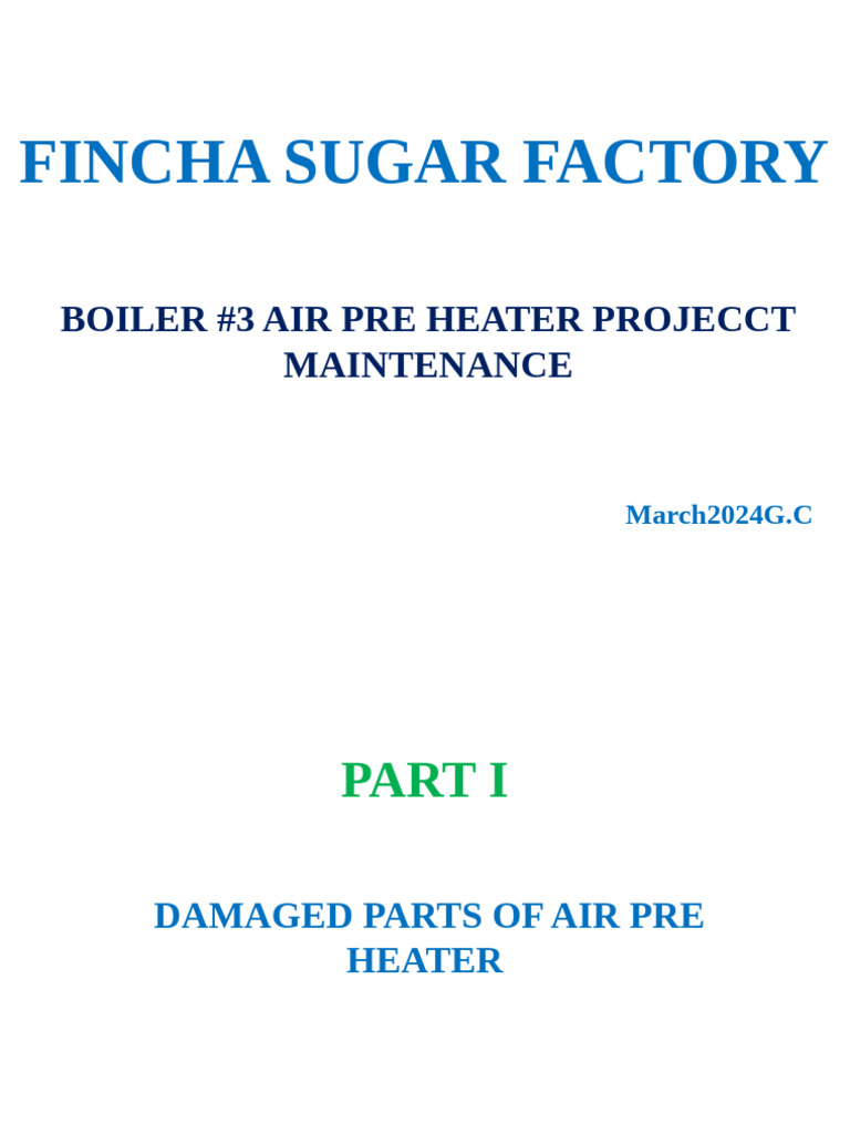 Air Pre Heater Maintenance Guide | PDF