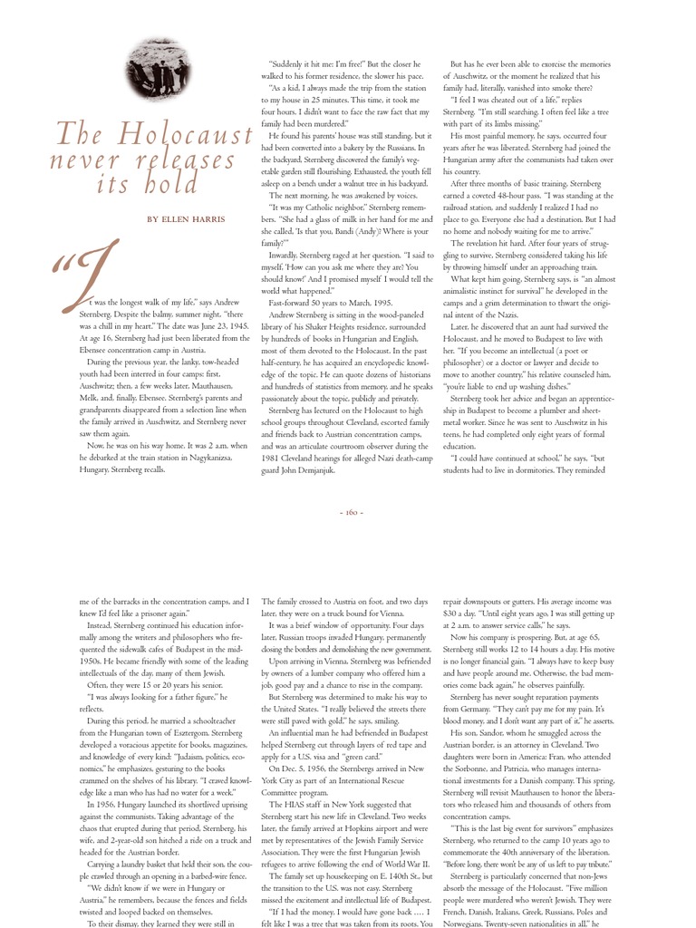 Andrew Sternberg, Holocaust Survivor | PDF | The Holocaust | Hungary