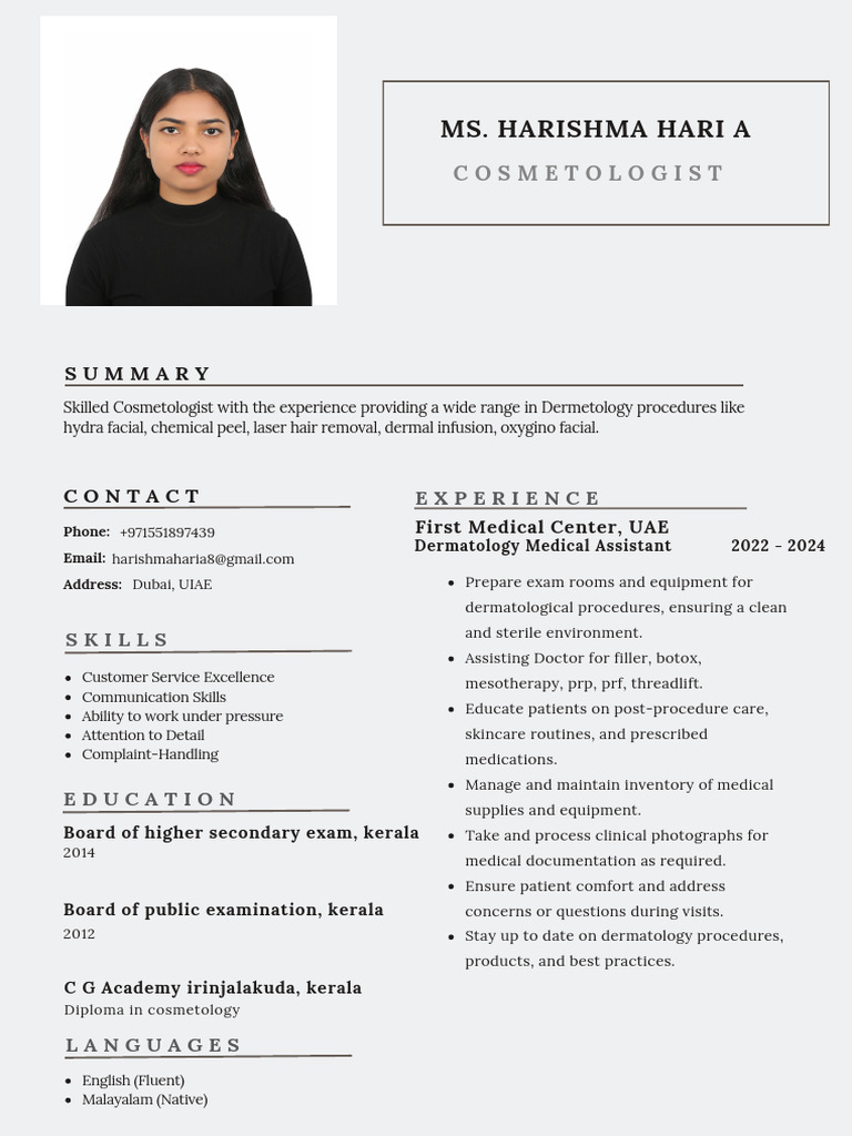 Resume Harishma Hari A | PDF