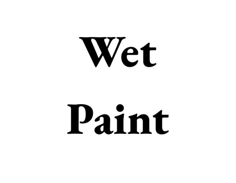 Wet Paint Sign PDF | PDF