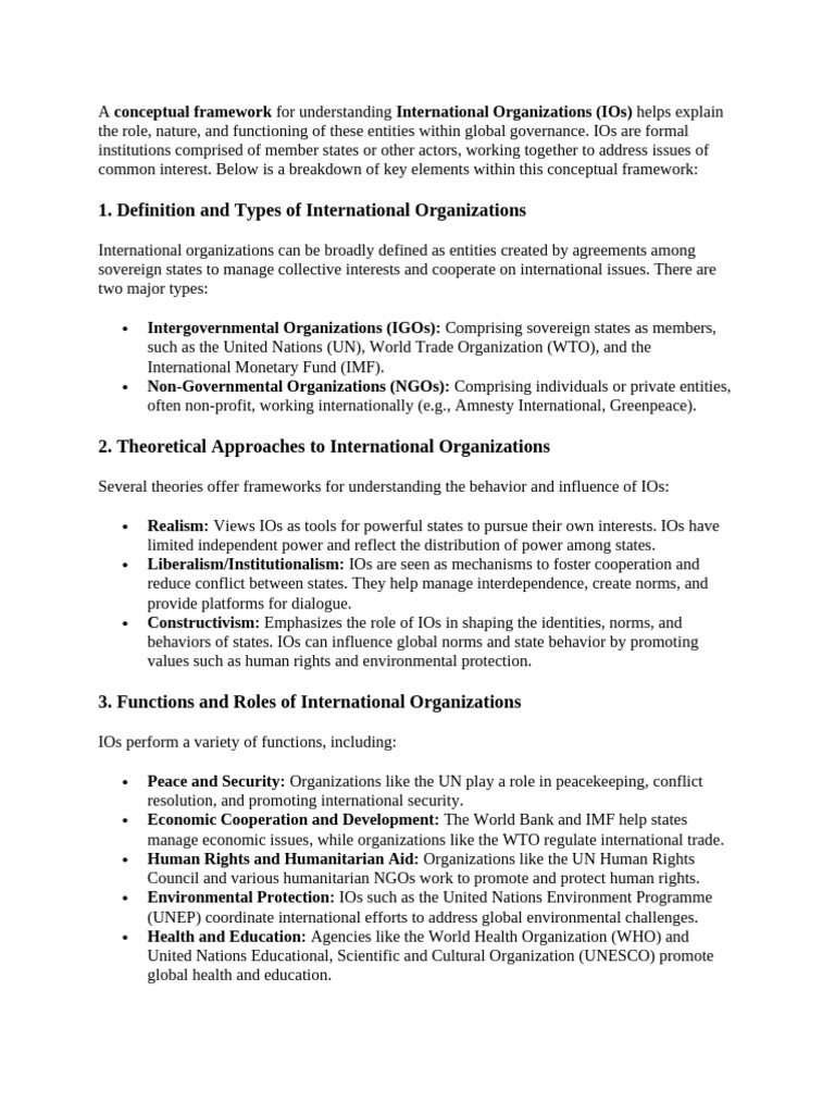 International Organizations | PDF | United Nations | International ...