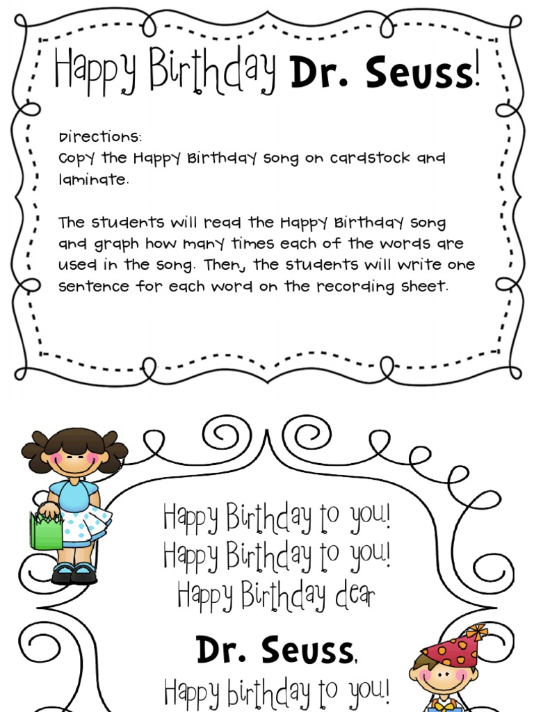 Happy Birthday Dr. Seuss | PDF