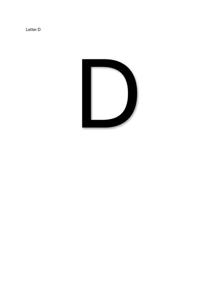 Big Bold Letter D | PDF