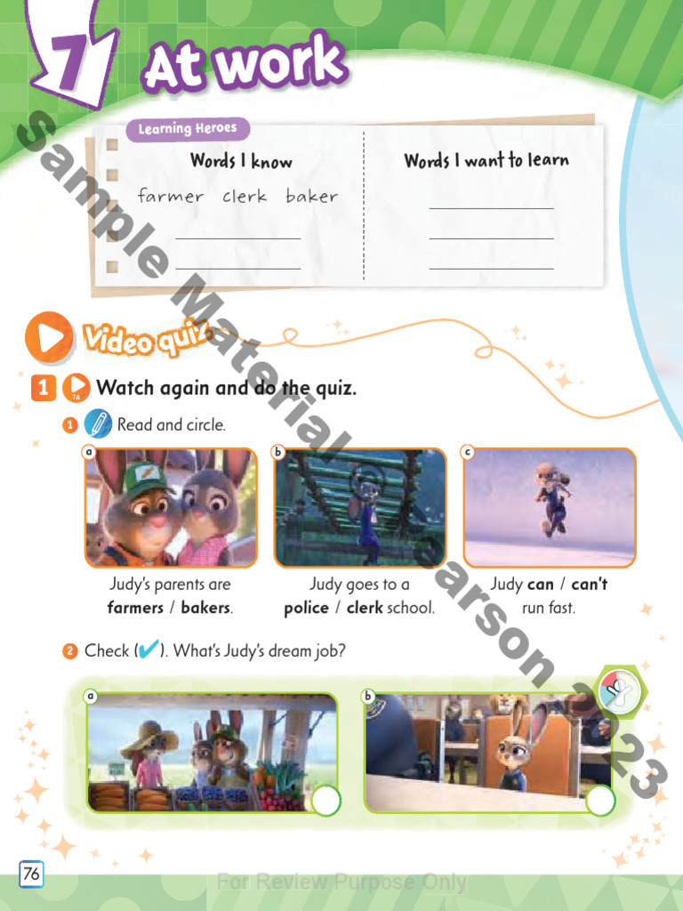 My Disney Stars and Heroes L2 U7 - Workbook | PDF