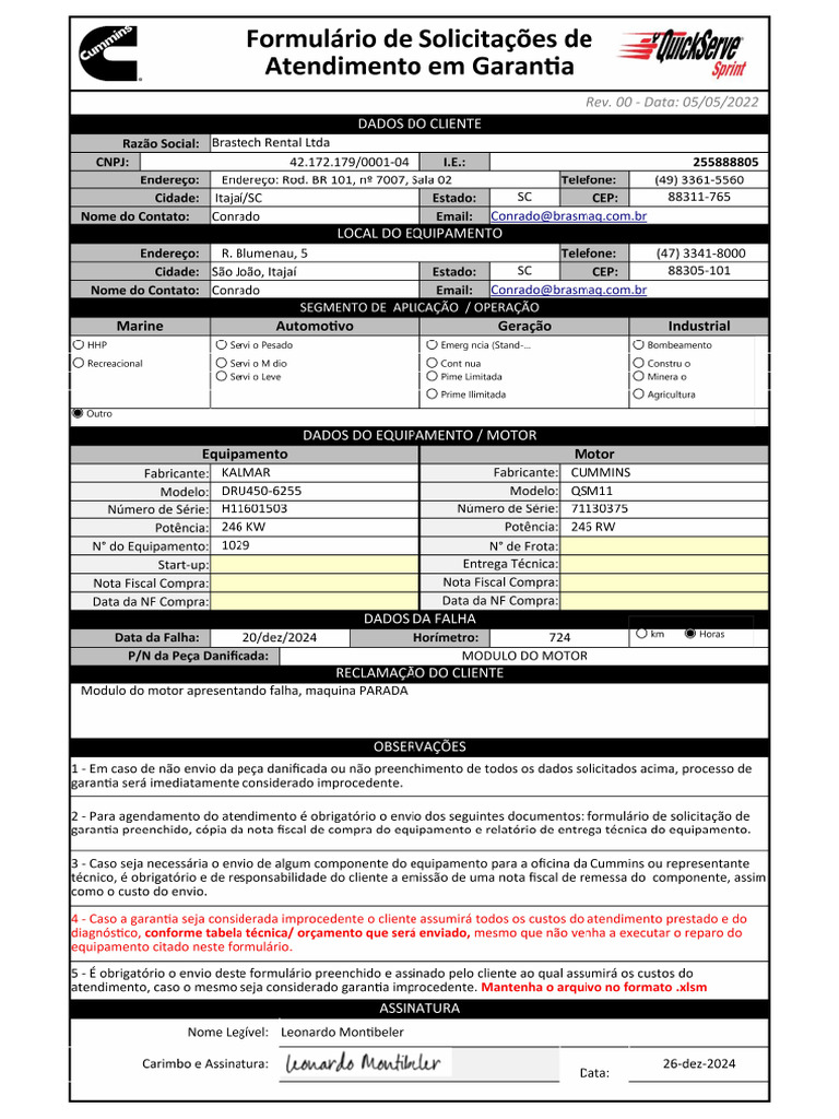 1029 - Garantia | PDF