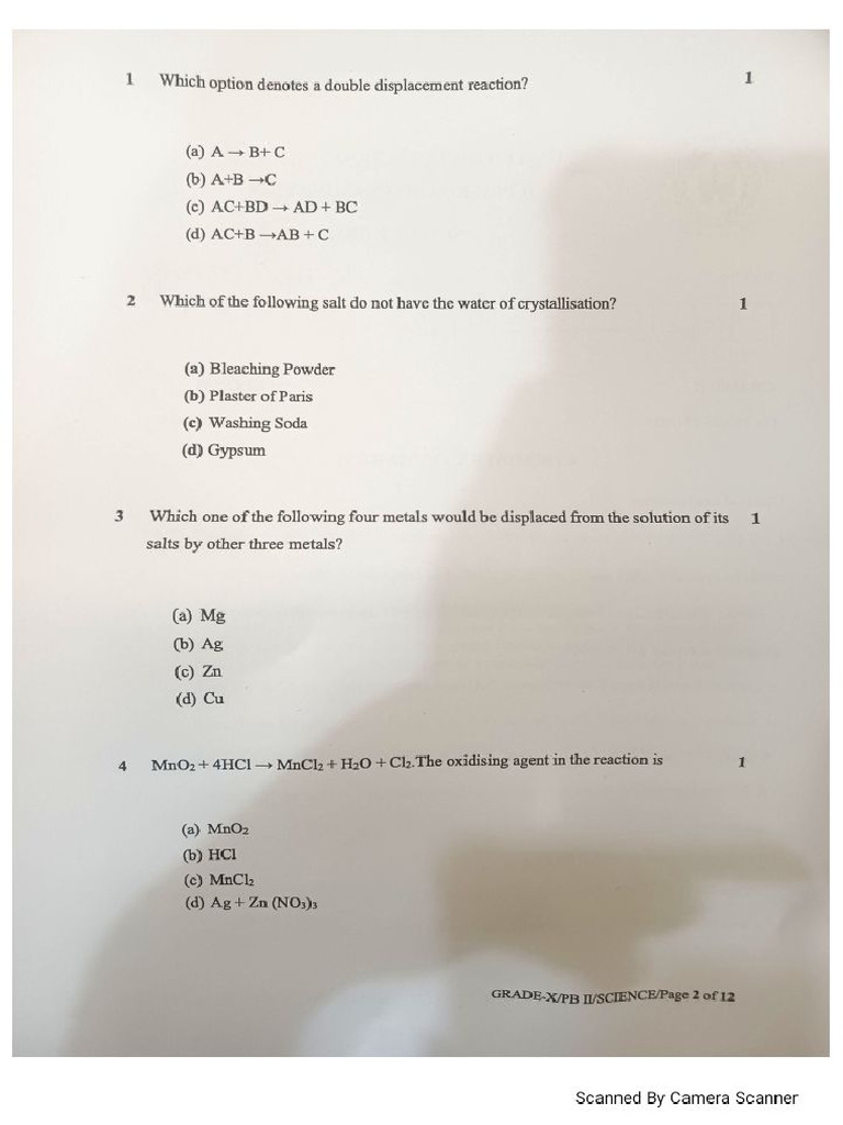Science Qn Paper | PDF