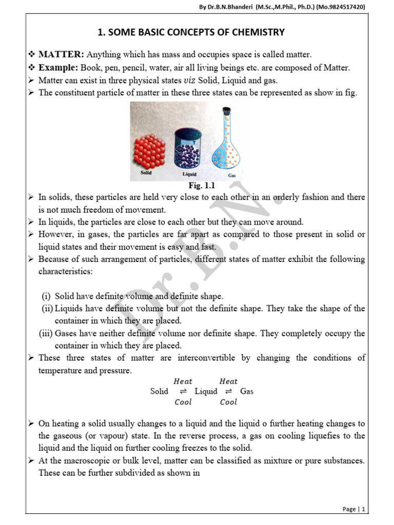Final Eng Basic Concept Final 2024 | PDF | Mixture | Mass Concentration (Chemistry)
