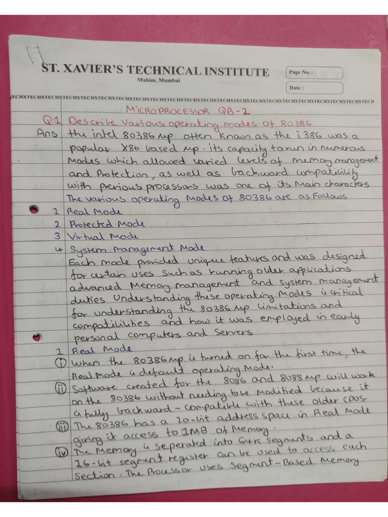 Microprocessor Ia2 QB Sols | PDF