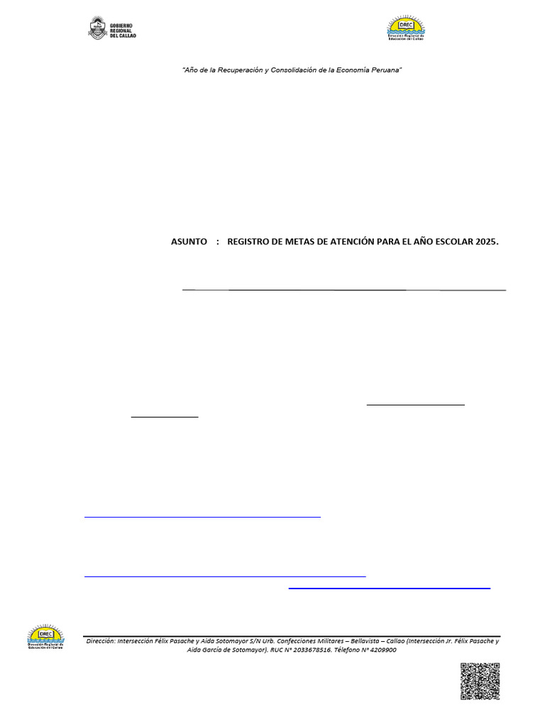 Oficio Múltiple #000009-2025-DREC-DGP | PDF