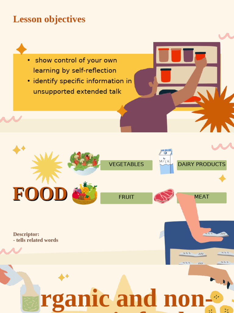 Food Classification and Self-Reflection Activities | PDF