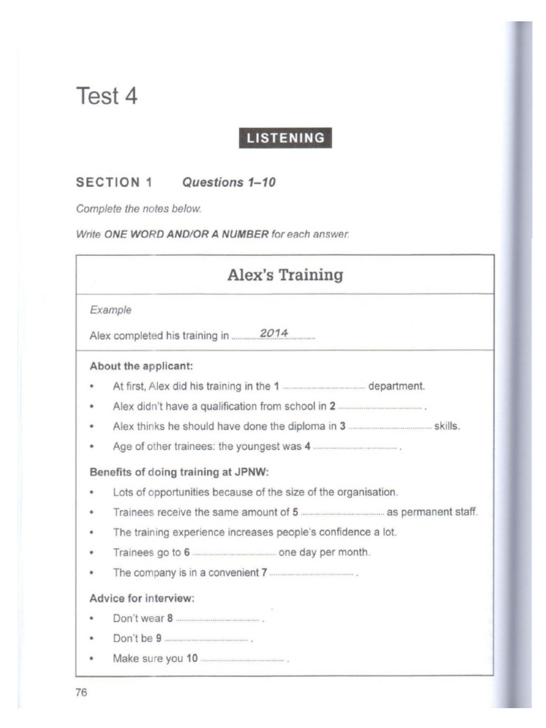 Cambridge 13 Listening Test 04 | PDF