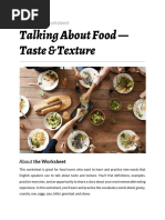 Food Tasting Sheet | PDF