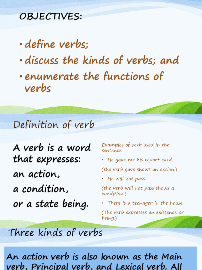 Verb Pdf Verb Grammatical Tense