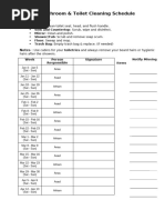 Toilet Log Sheet | PDF