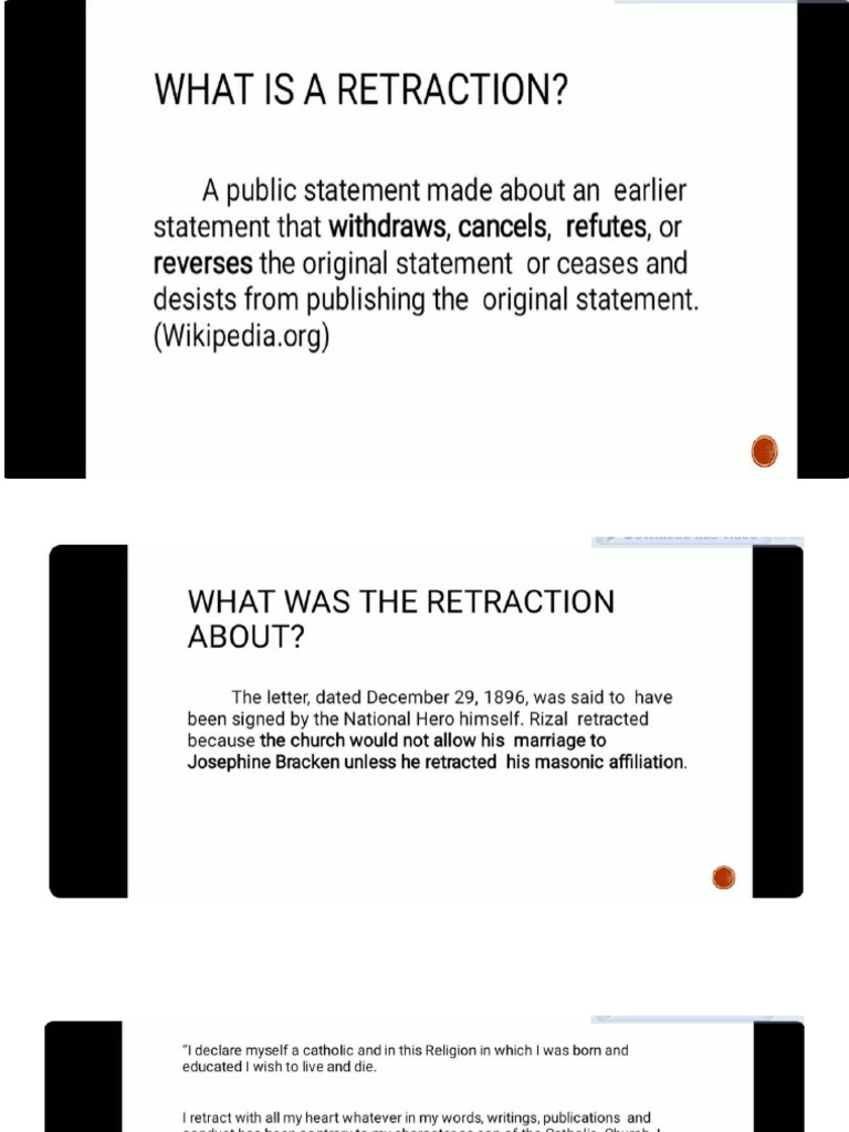 Rizal's Retraction | PDF