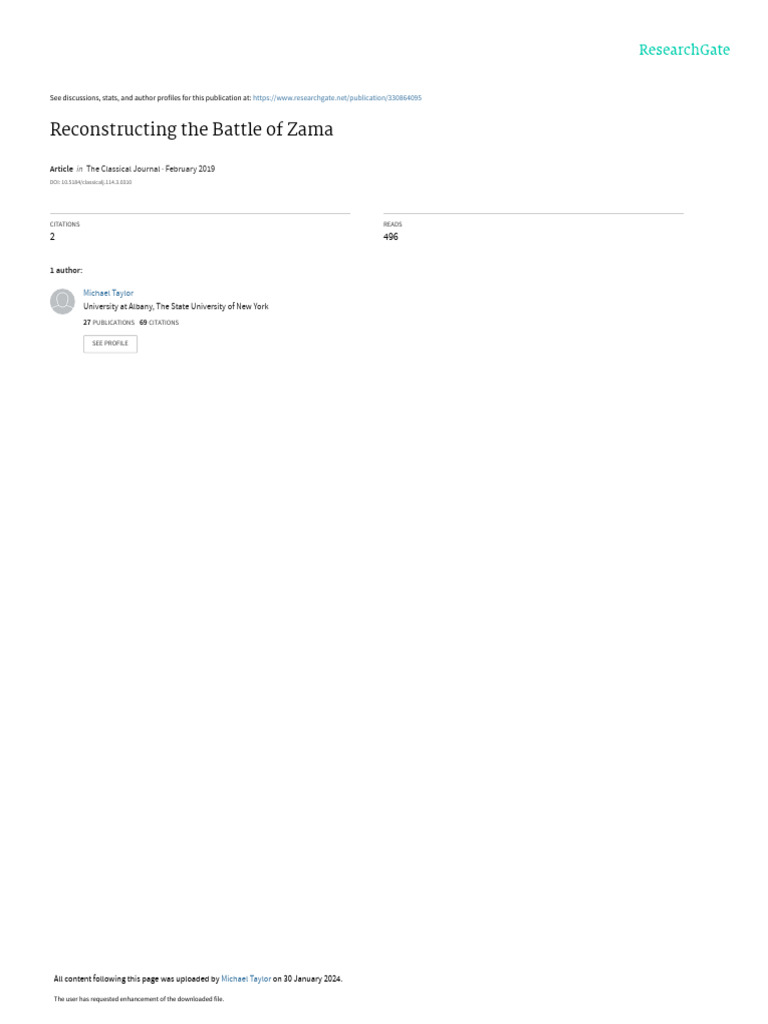 Taylor Reconstructing Zama | PDF | Hannibal | Punic Wars