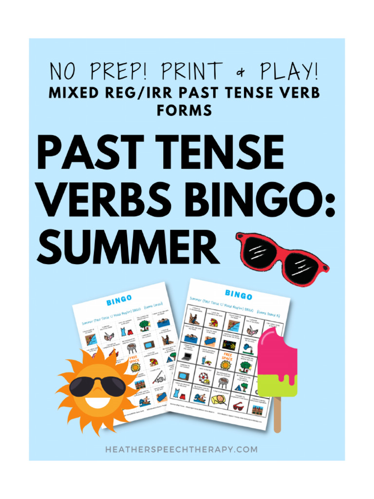 Summer Past Tense Regular and Irregular Bingo | PDF | Earth Sciences