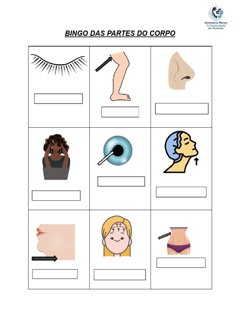 1_ESO_BINGO DAS PARTES DO CORPO (1) | PDF