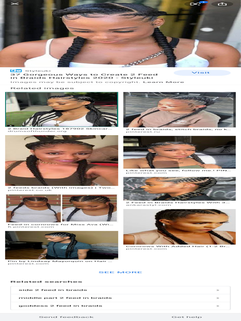 2 feed in braids - Google Search | PDF