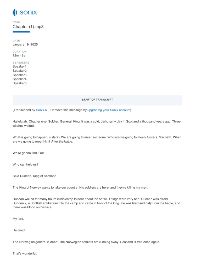 Chapter 1 | PDF | Macbeth | Shakespearean Tragedies