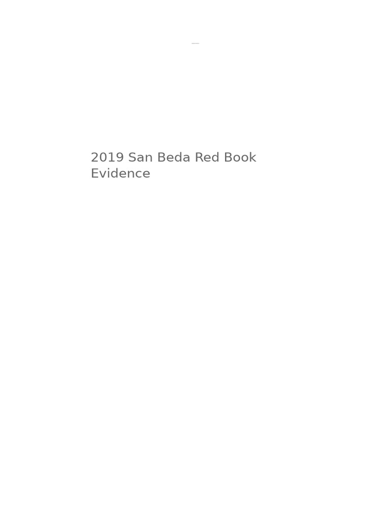 2019 San Beda Red Book Evidence | PDF