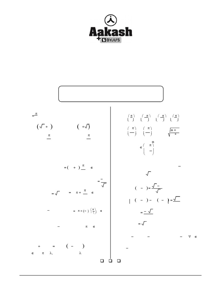 Skull Crusher-05 - Class XI - JEE (Adv) - Mathematics | PDF ...