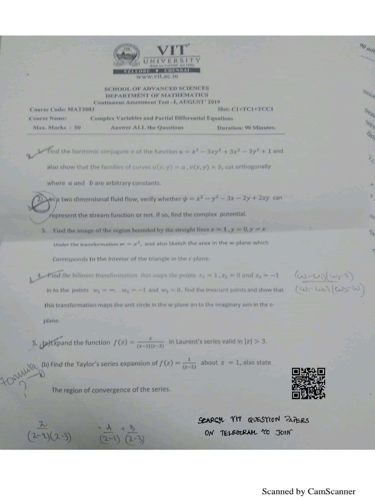 Mat3003 Cat1 Fall | PDF